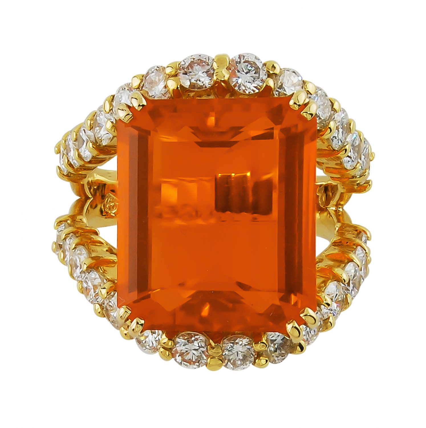 SuperNova Diamond Citrine and Amethyst Ring in Yellow Gold - Kaufmann ...