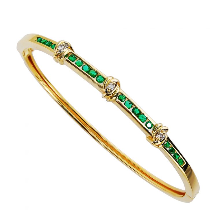 Emerald Bangle Bracelet - Kaufmann de Suisse Diamond Jewelry Delray ...